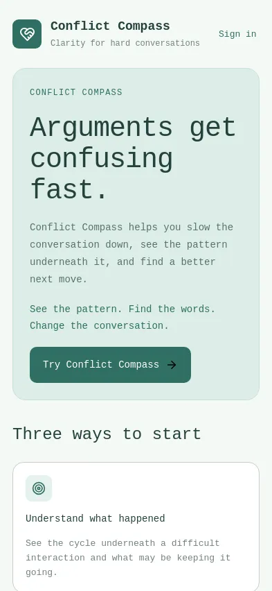 Conflict Compass App