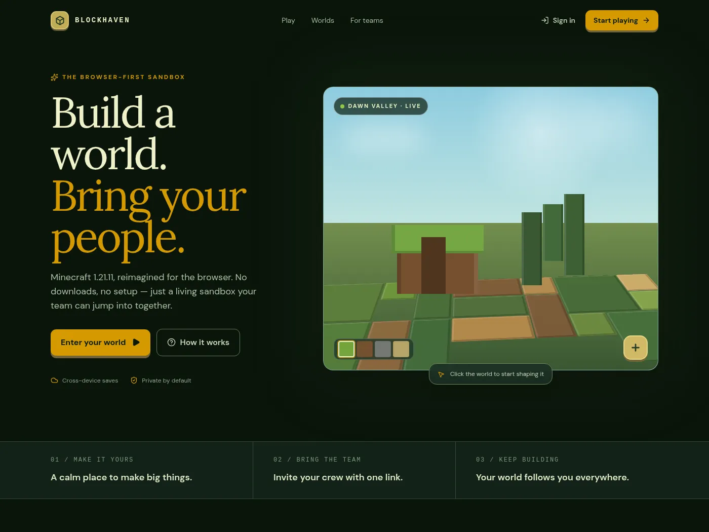 Minecraft Web Sandbox