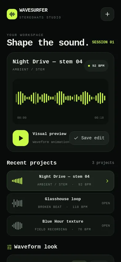 Stereohats Wavesurfer
