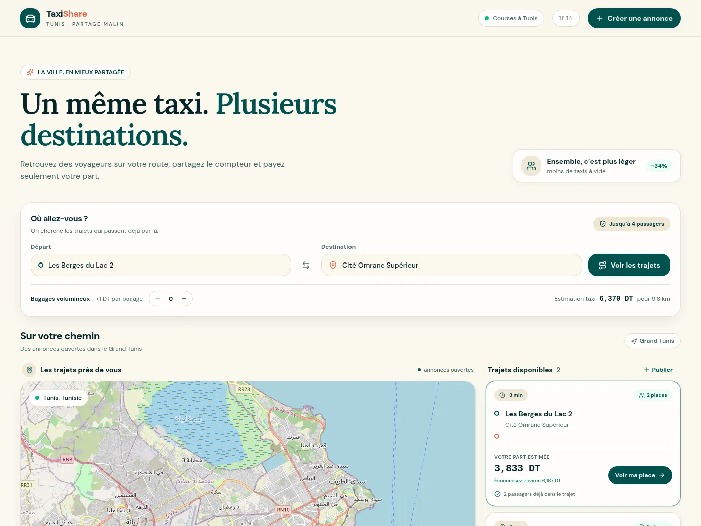 TaxiShare Tunisie