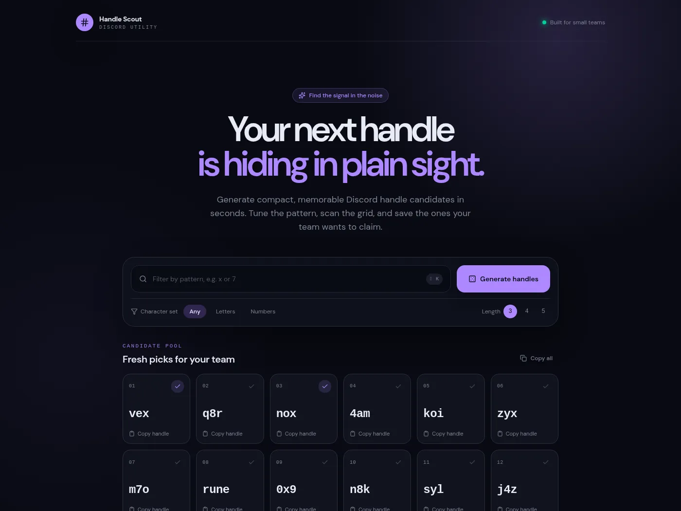 Discord Handle Finder