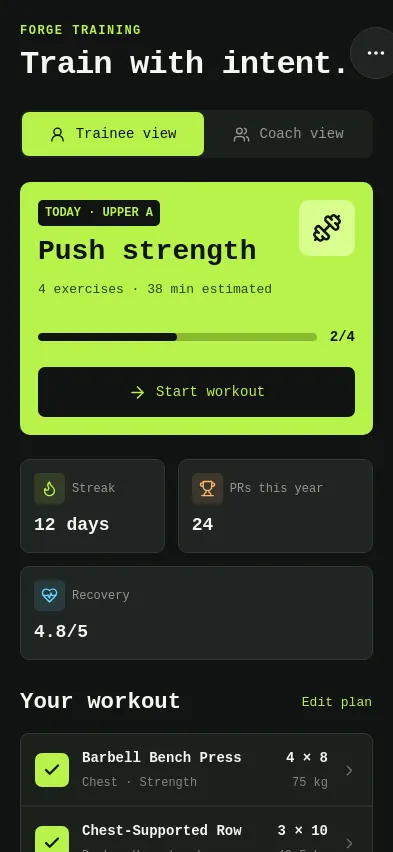 Hevy Coach Trainee App