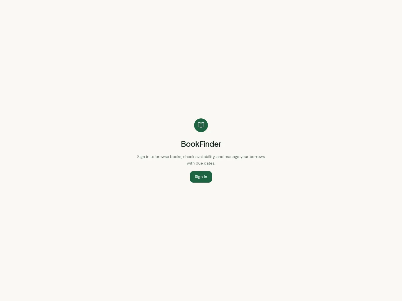 BookFinder Library Portal