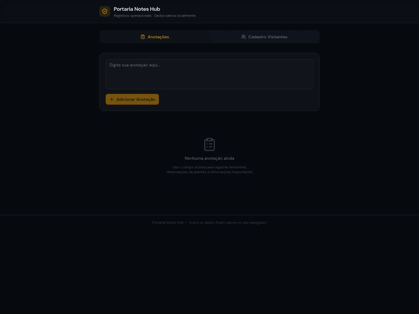 Portaria Notes Hub