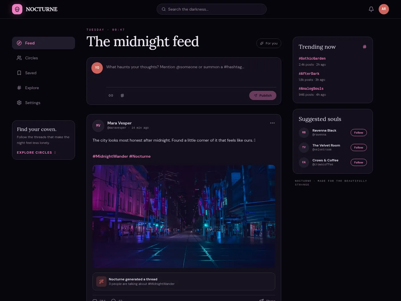 Gothic Social Hub