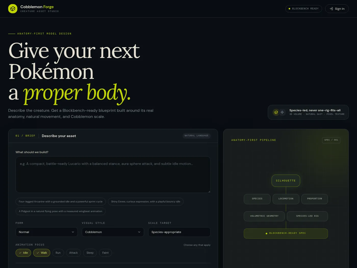 Cobblemon 3D AI Creator