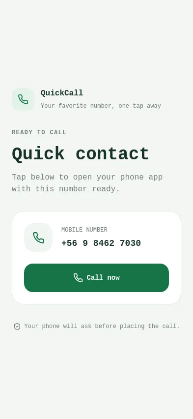 QuickCall Helper