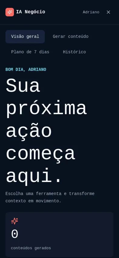 IA Negócio Mobile