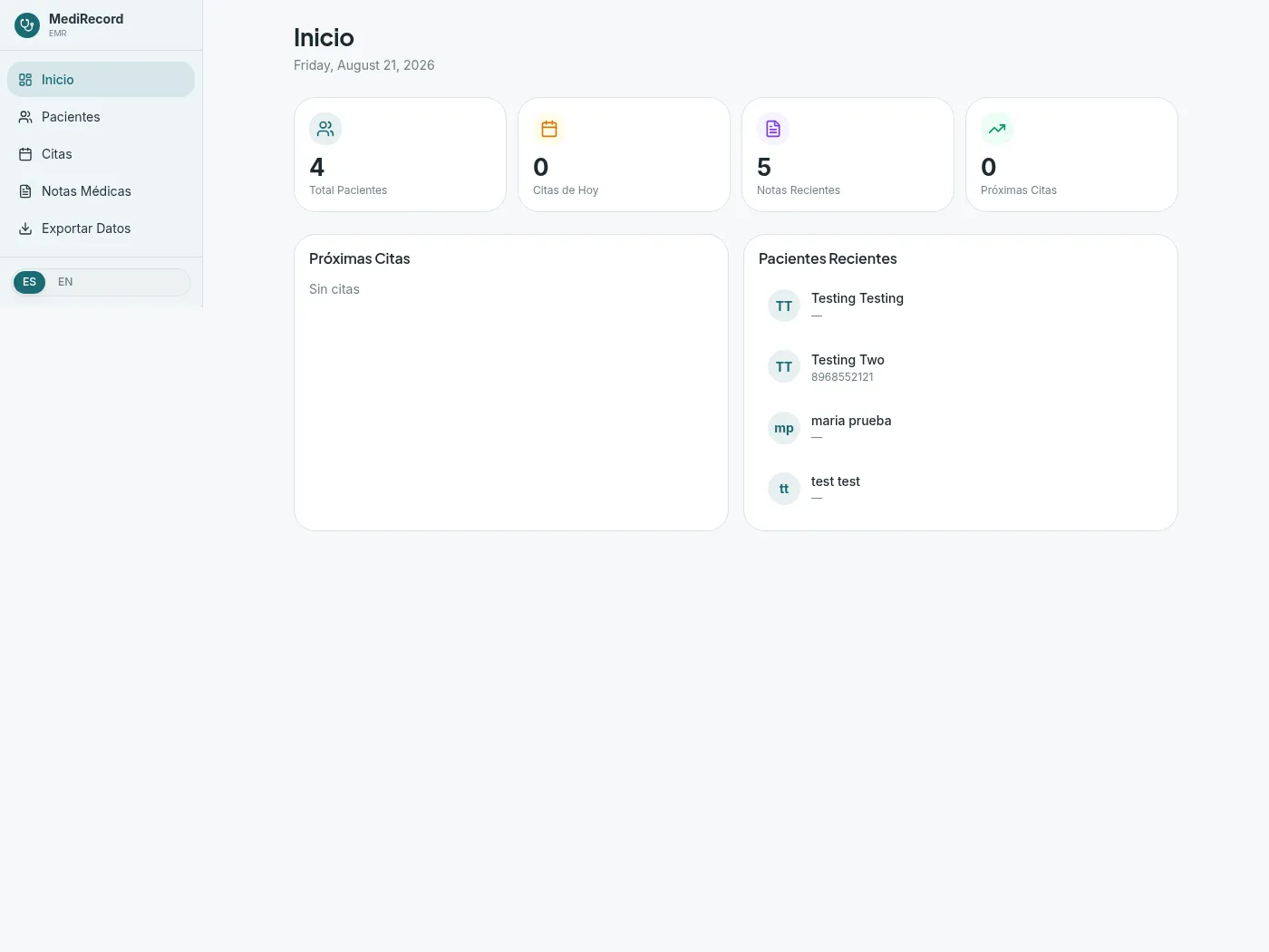 Bilingual EMR Mobile App