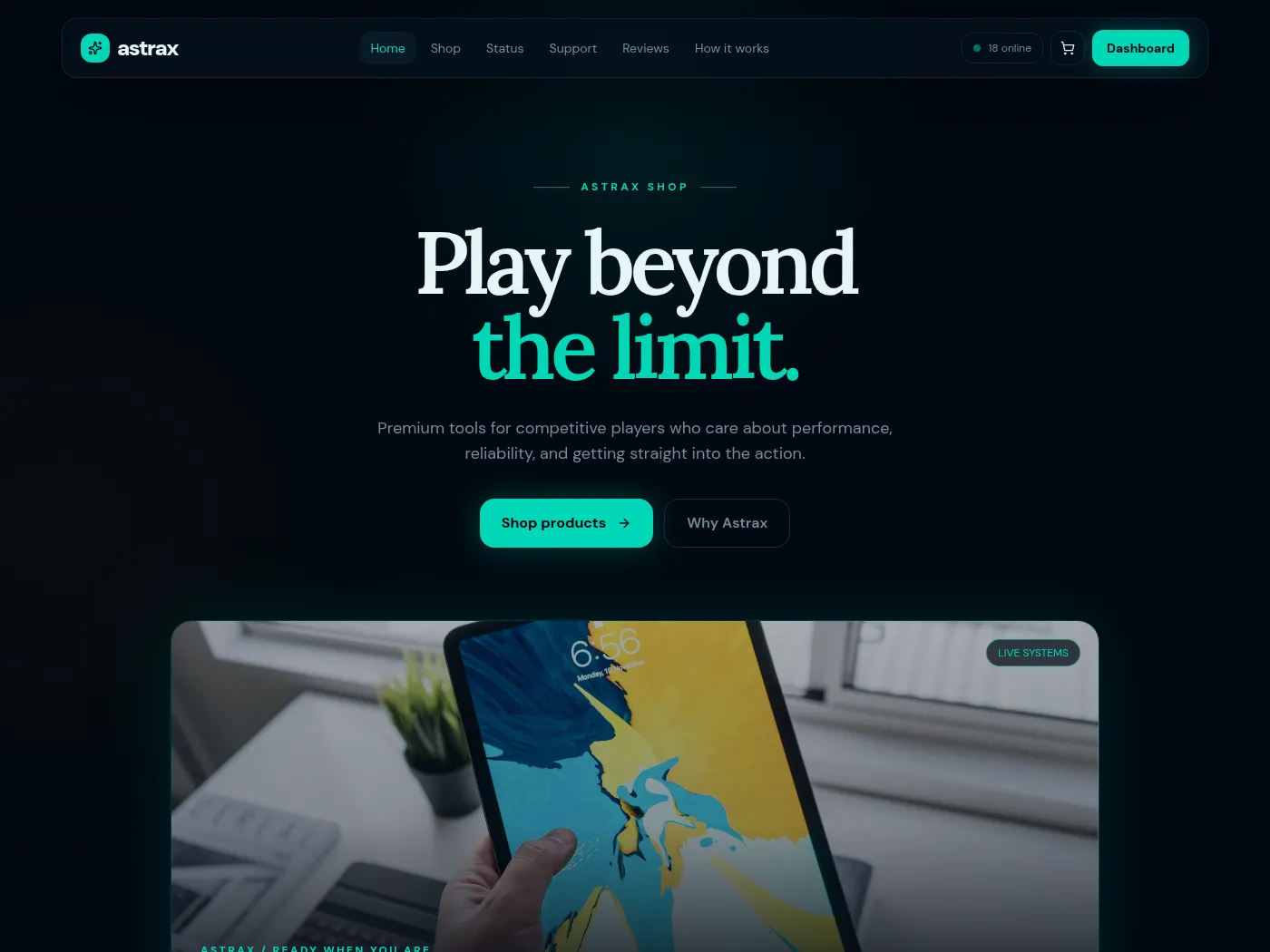 Astrax Shop Website