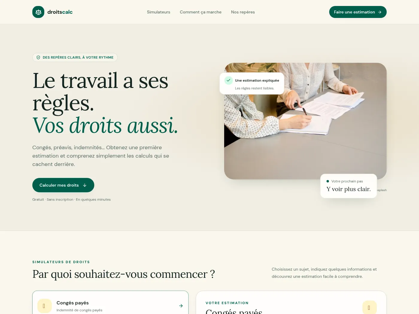 DroitsCalc App