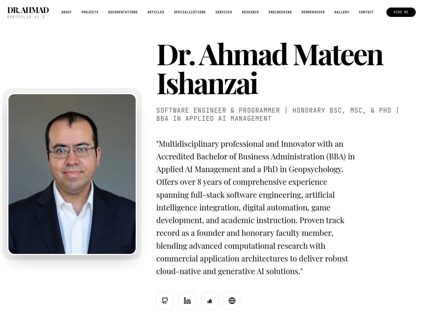 Dr. Ahmad's Elegant Portfolio