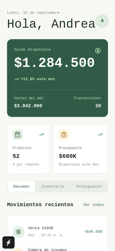Inventario y Presupuesto Pro