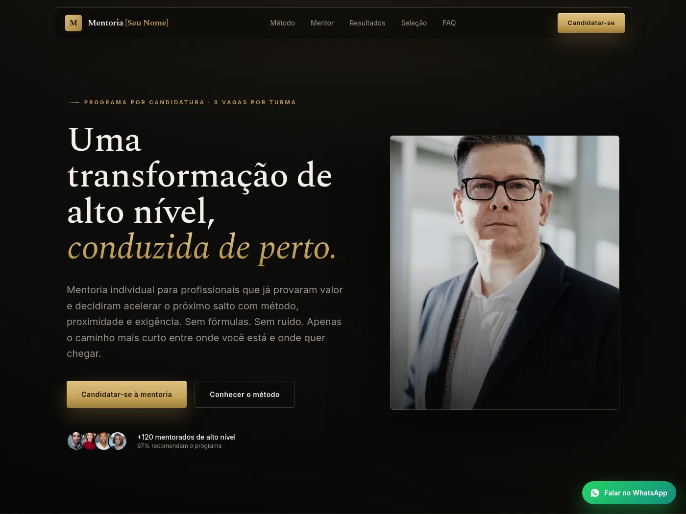 LP Mentoria (alto ticket) — TurboSaaS