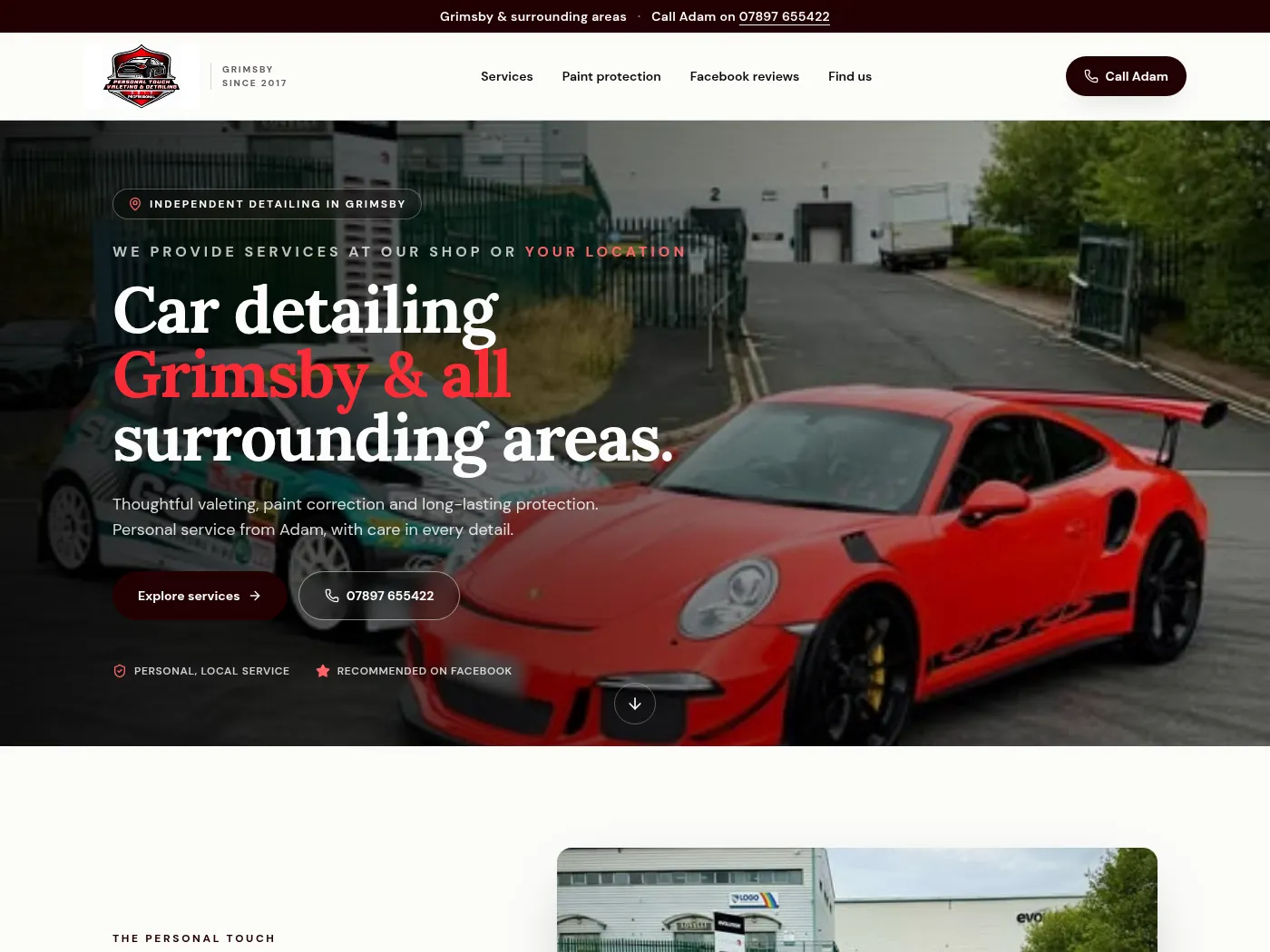 Personal Touch Detailing Site