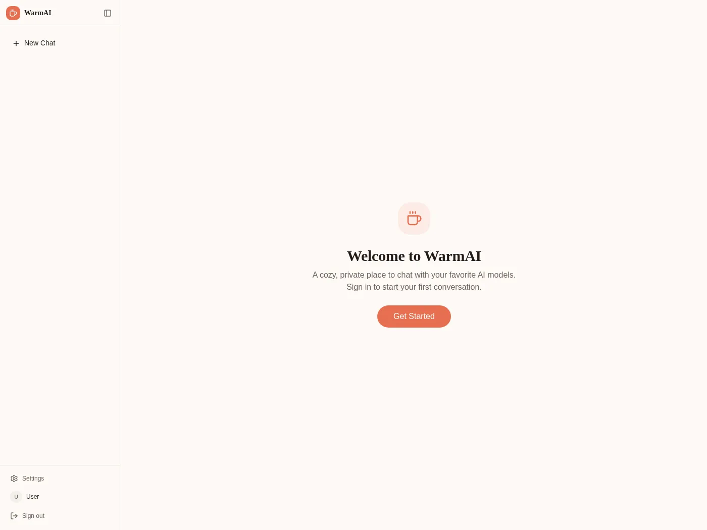 WarmAI Chat Hub