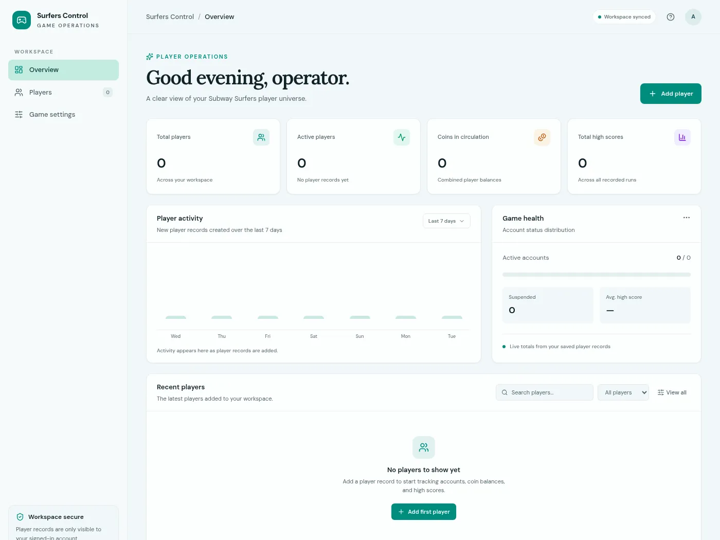 Surfers Admin Panel