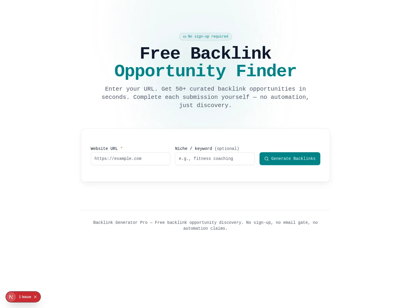 Backlink Generator Pro
