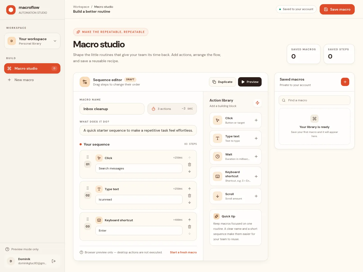 MacroFlow Automator
