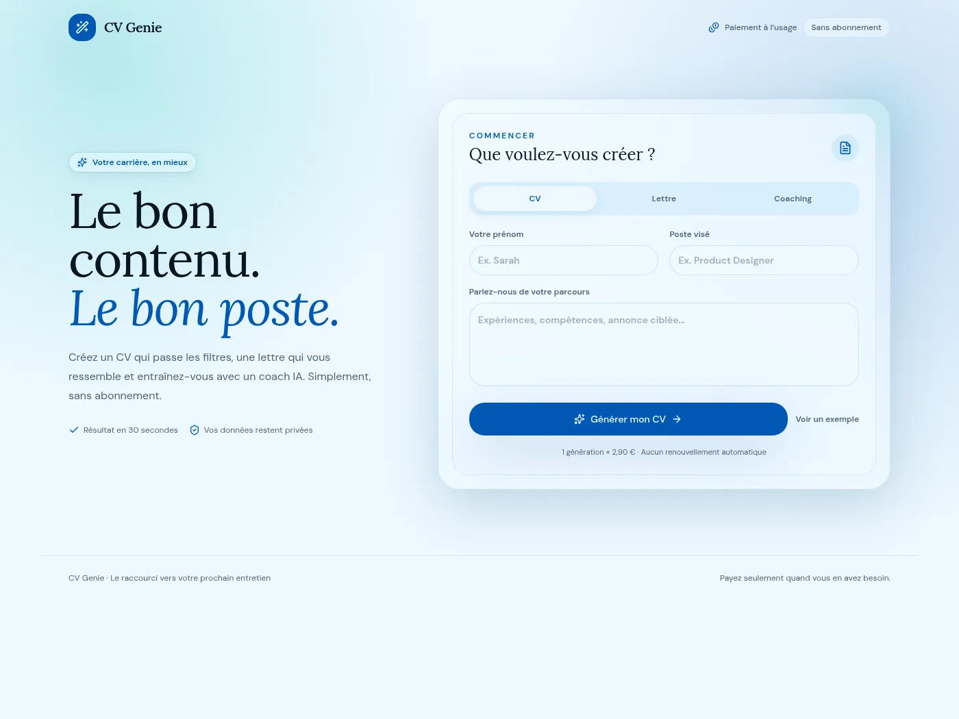 CV Genie SaaS