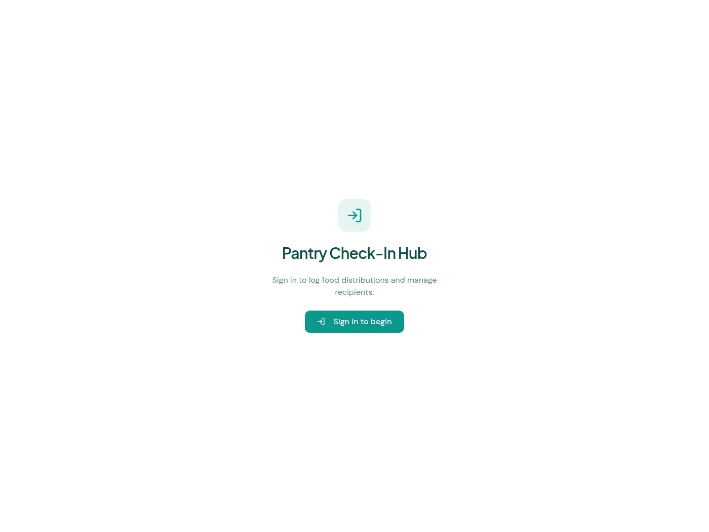 Pantry Check-In Hub
