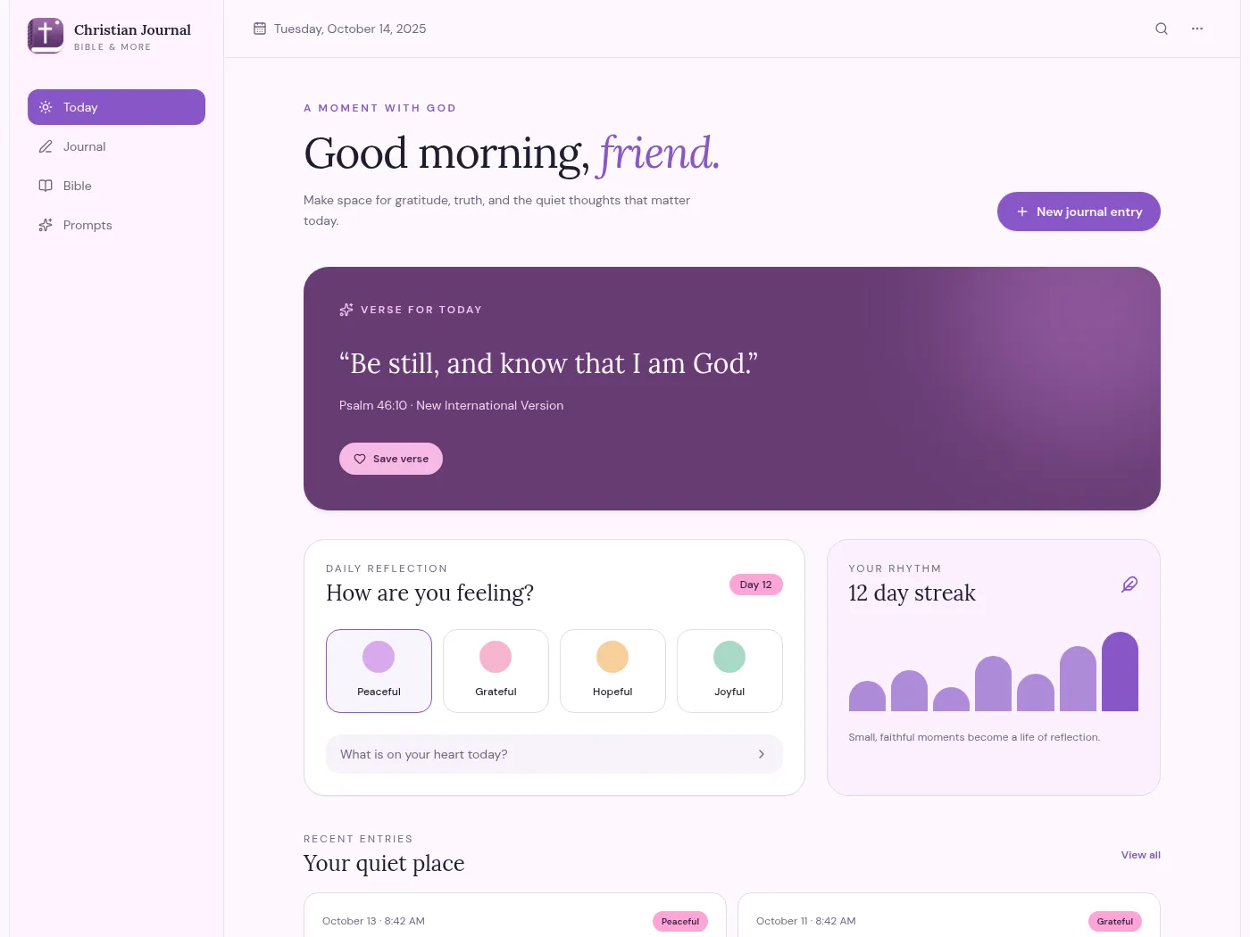 Christian Journal App