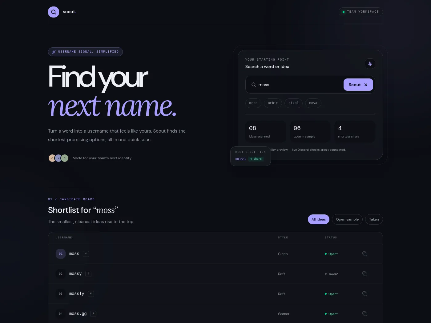 Discord Username Scout