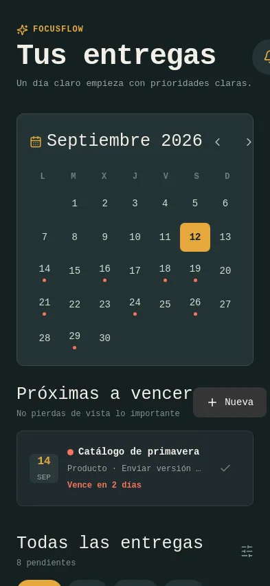 Delivery Reminder Calendar