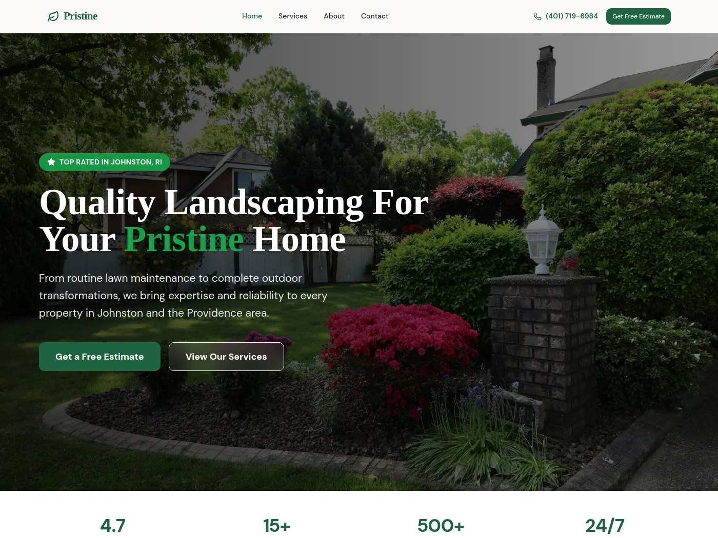 Pristine Landscaping Web