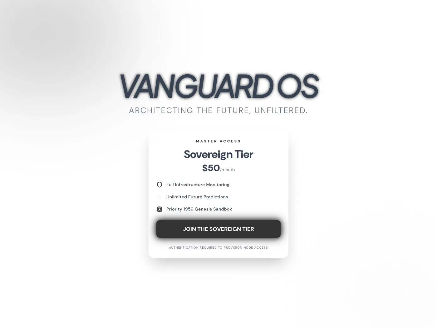 Vanguard OS Master Dashboard