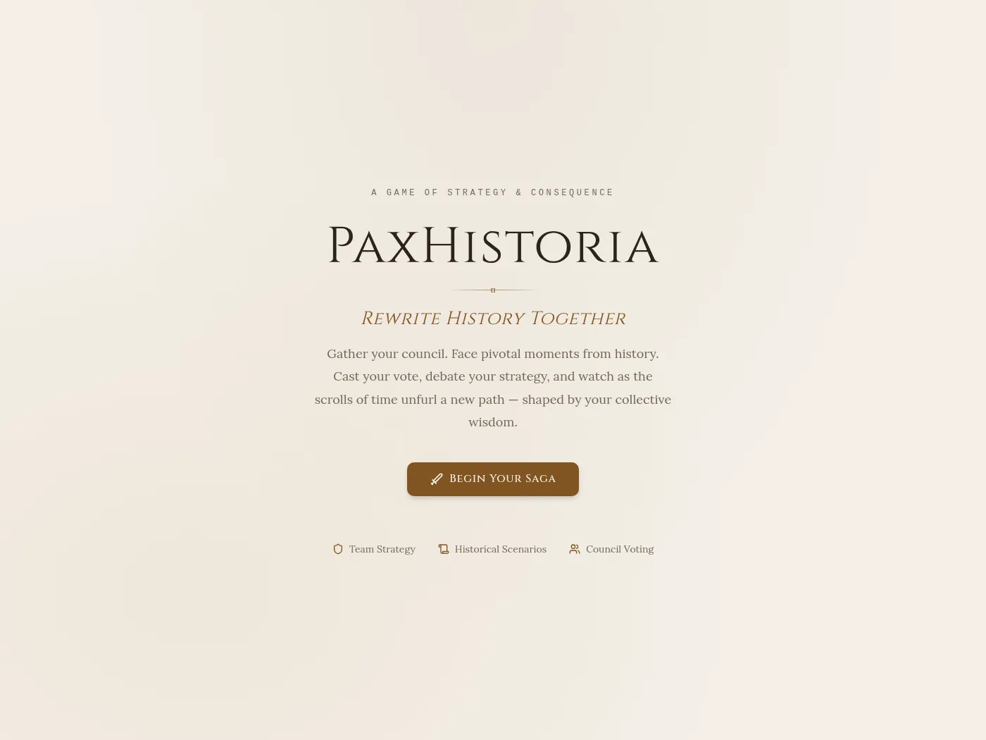 PaxHistoria Strategy Saga