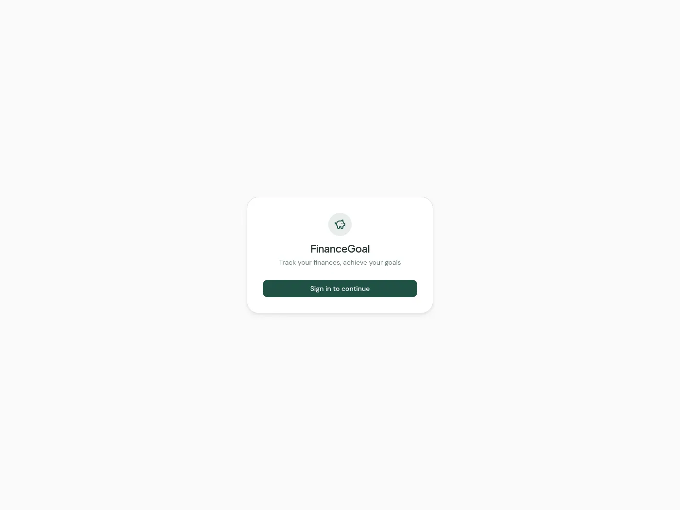 FinanceGoal Dashboard