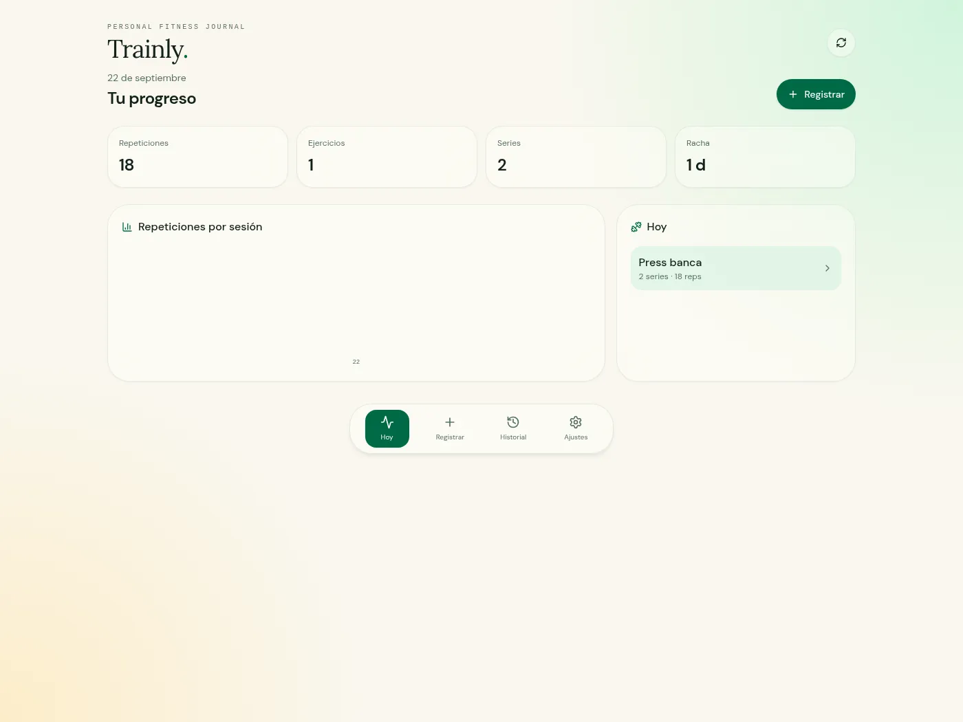 Trainly Personal Fitness Tracker