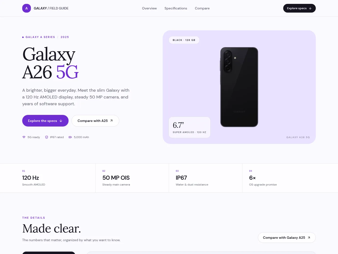 Galaxy A26 Specs Hub