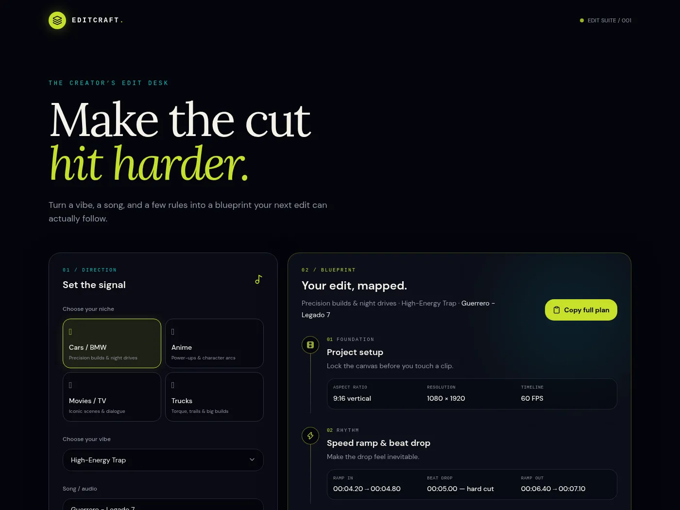 EditCraft Web App