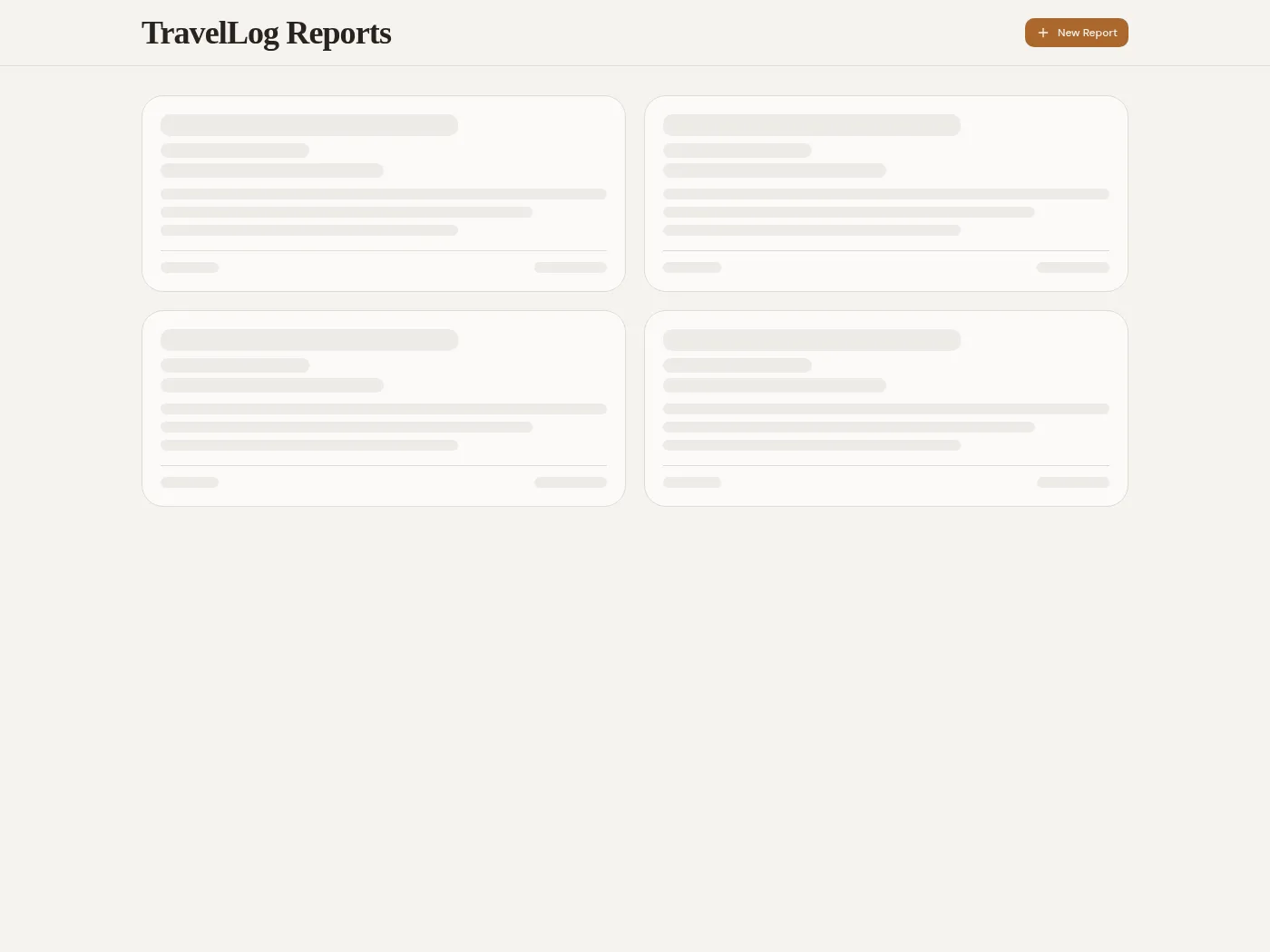 TravelLog Reports