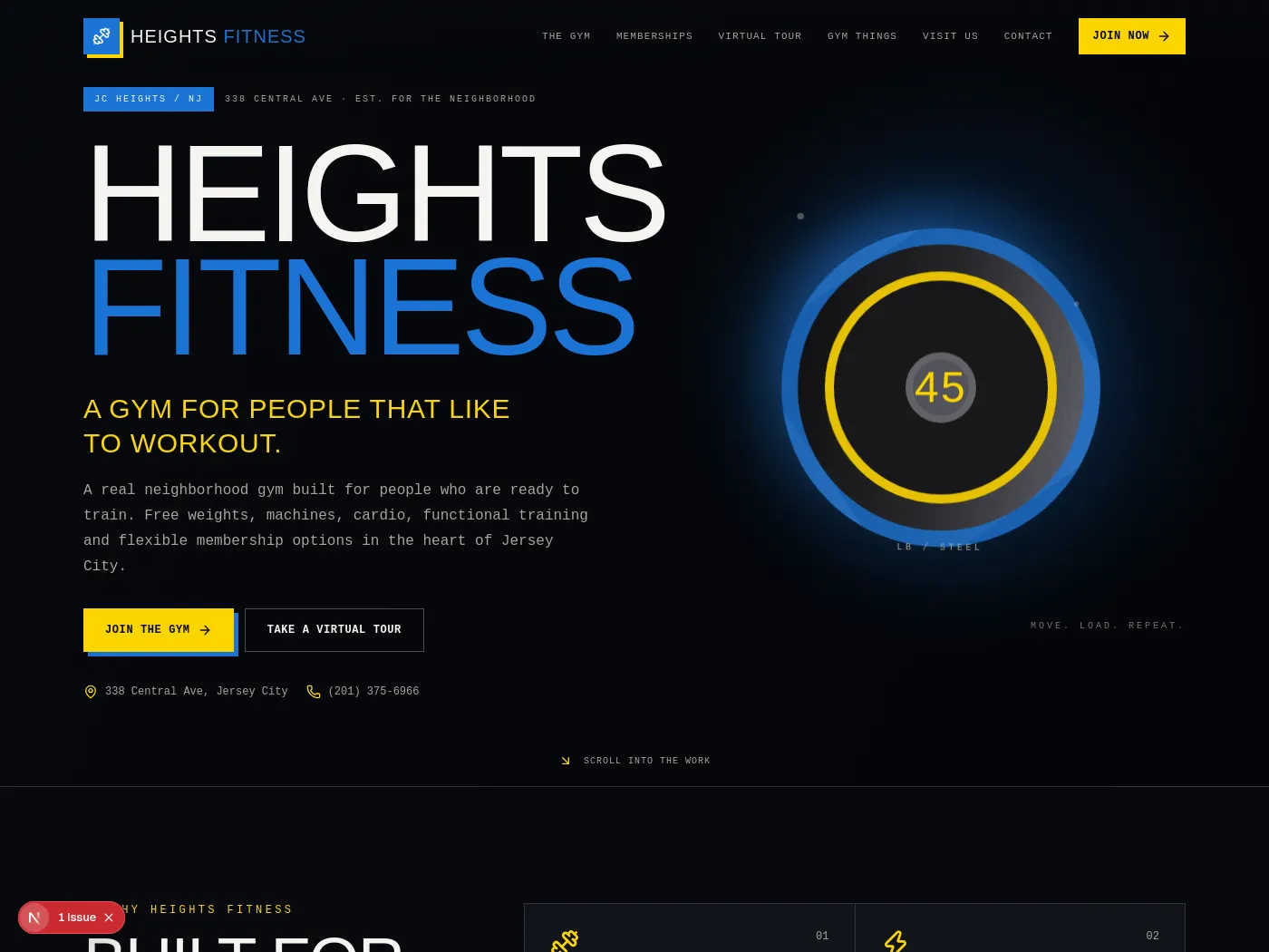 Heights Fitness Interactive 3D Site