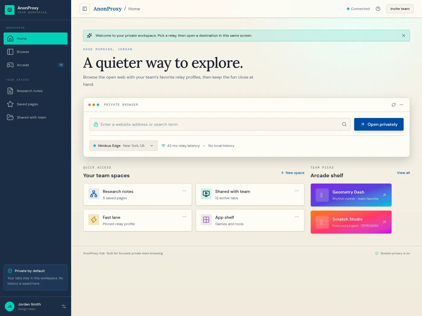 AnonProxy Dashboard