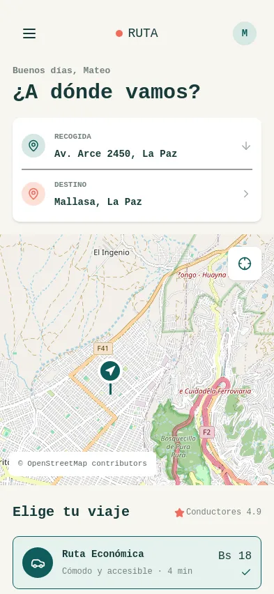 Bolivia RideShare App