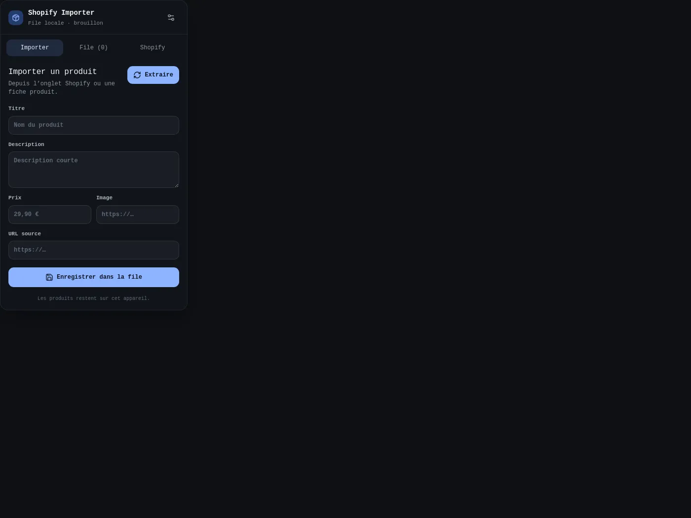 Shopify Product Importer