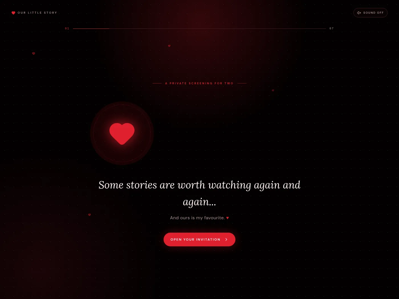 Romantic Movie Night Invite