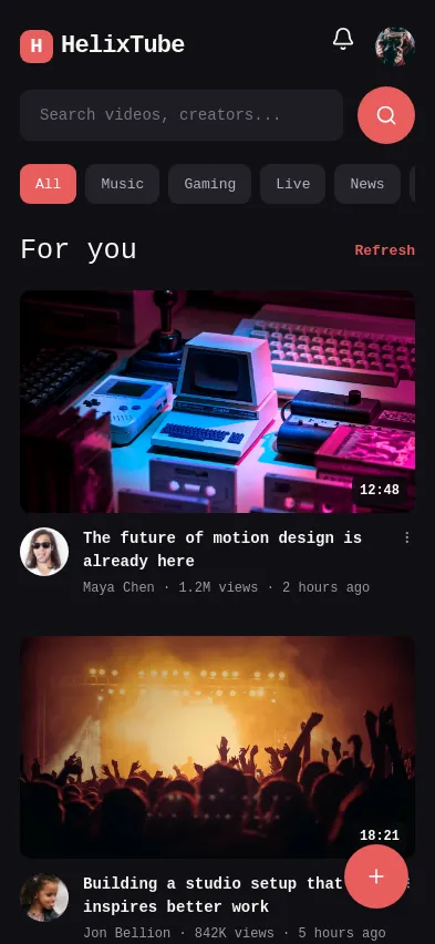 HelixTube Video Hub