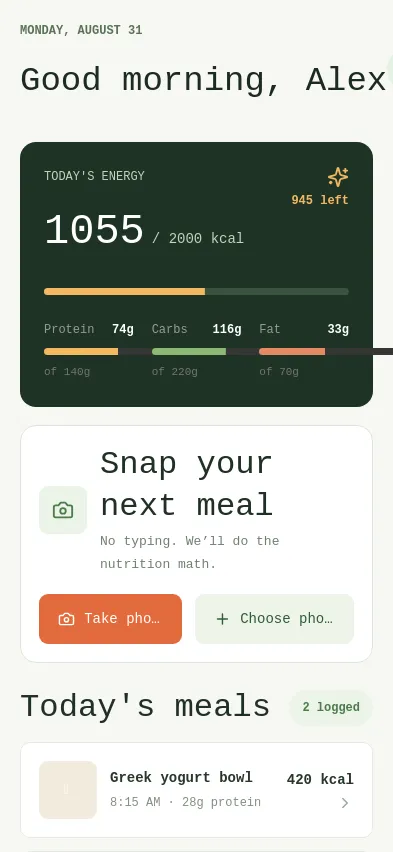 SnapMeals AI Tracker