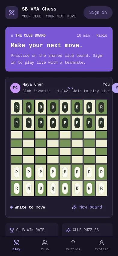 SB VMA Chess Club