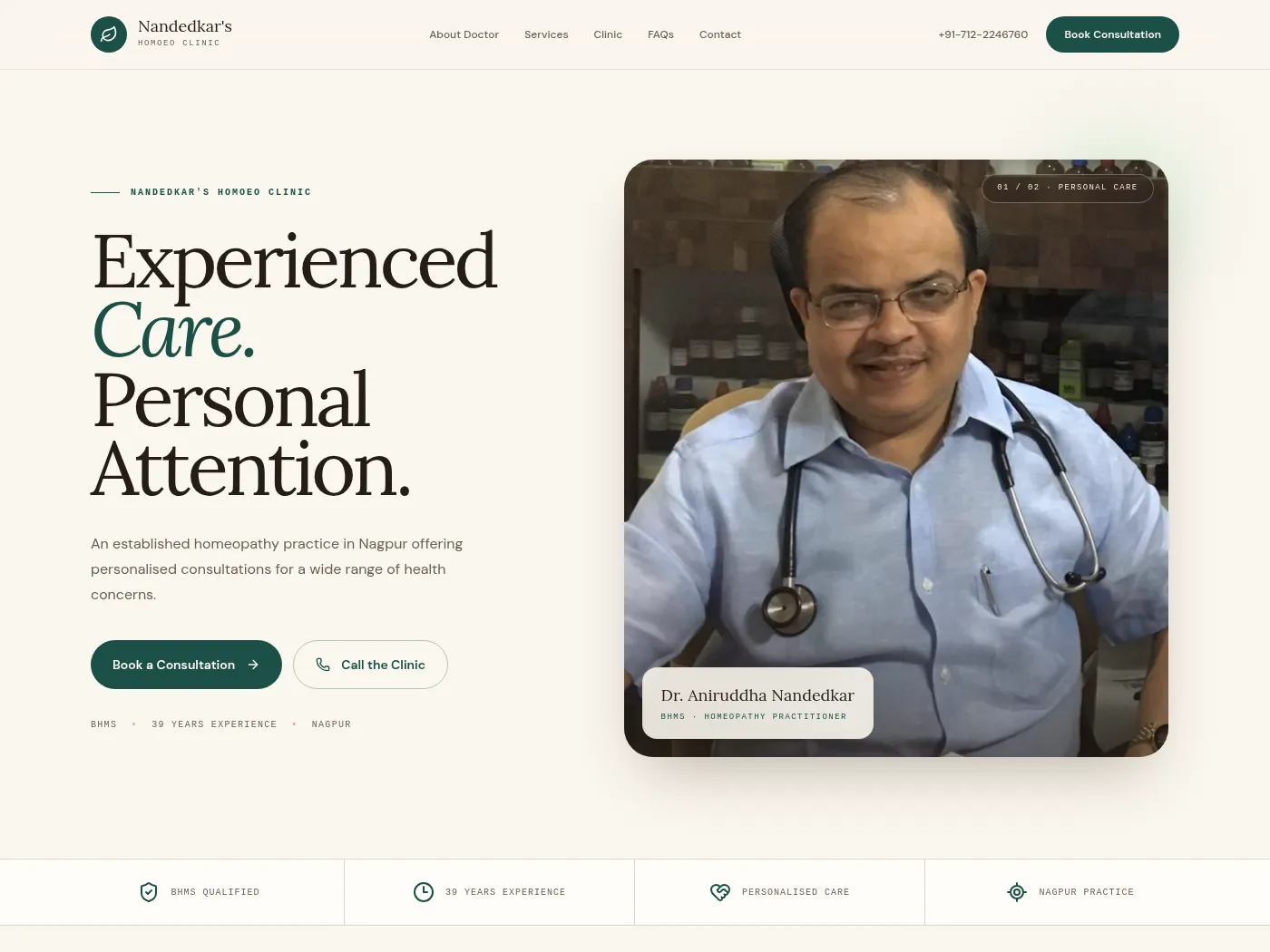 Nandedkar's Clinic Landing