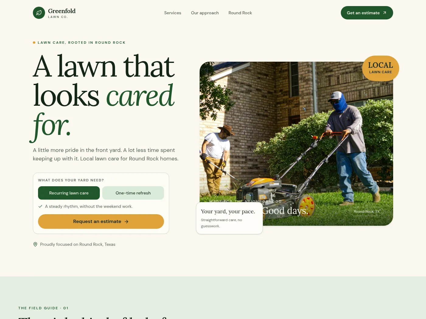 Round Rock Lawn Care Site