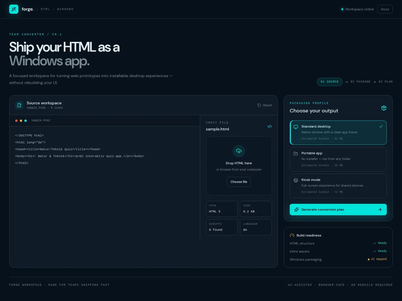 HTML to EXE Converter