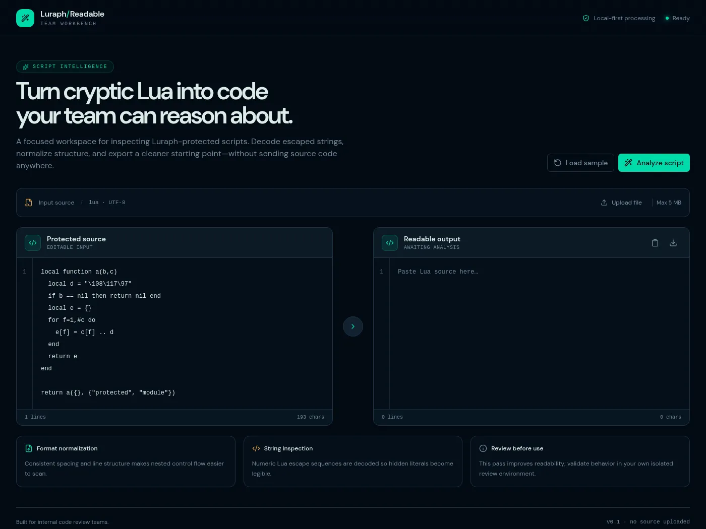 Luraph Lua Deobfuscator