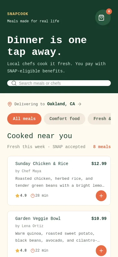 SnapCook SNAP Meals