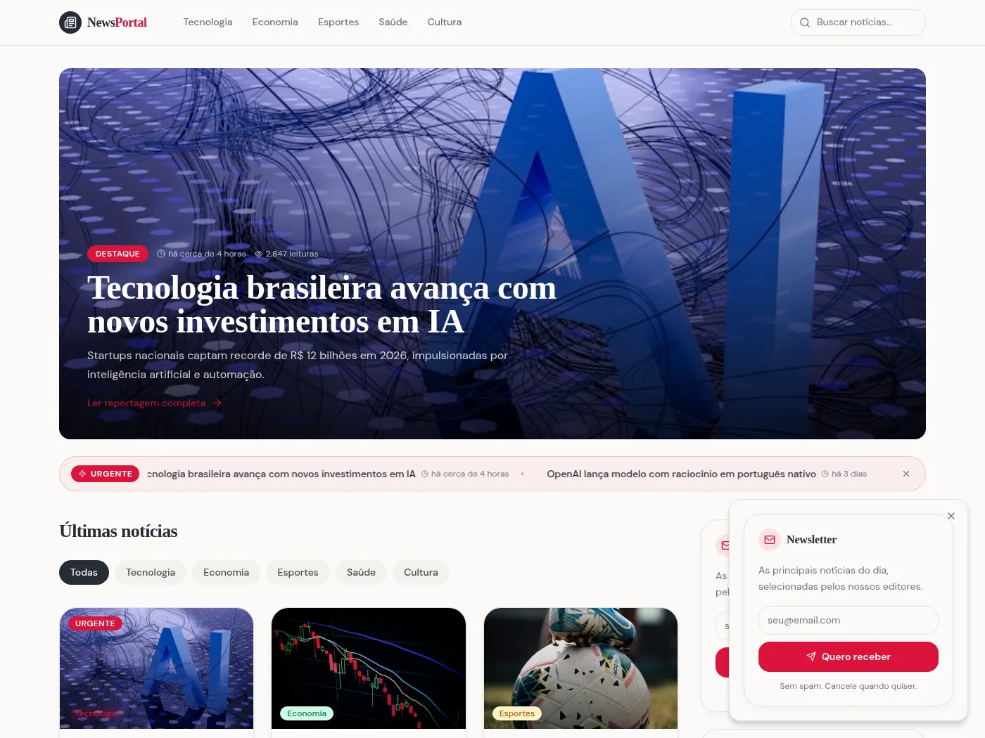 NewsPortal UX Architect